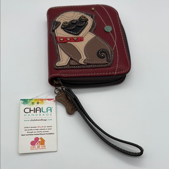 Chala | Bags | Chala Red Pug Wallet | Poshmark